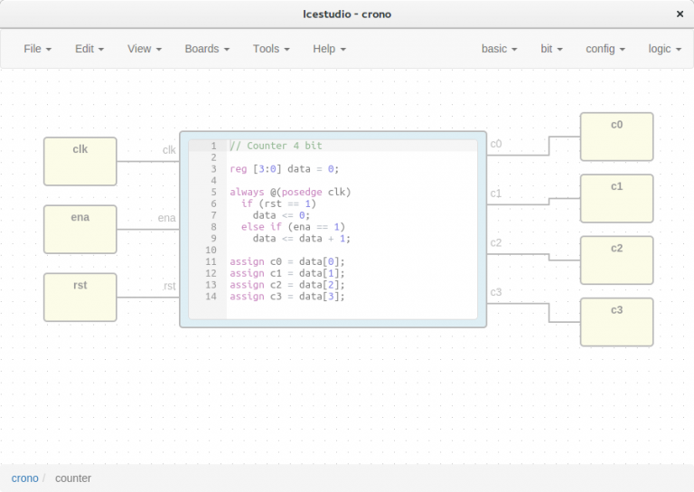 IceStudio, du schéma au verilog | Front de Libération des FPGA